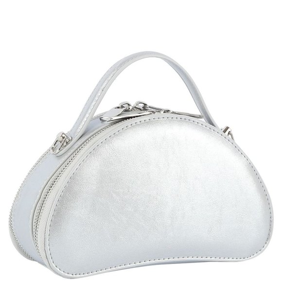 Diona J | Bags | Dionaj Women Leather Plain Smooth Curved Shape Handle ...